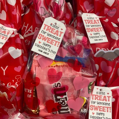 Valentine's Day Tag, Sweet Treat, Valentine Gift Label, Kids School ...