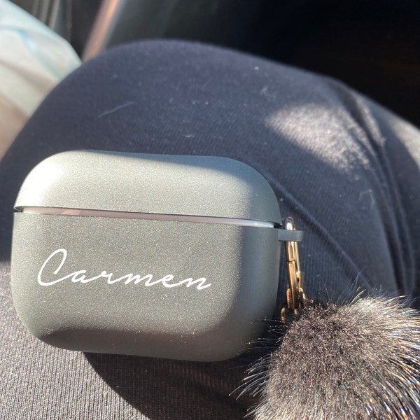 Custom AirPod Pro Case With Pom Pom Keychain,pink Airpods Case,silicone ...