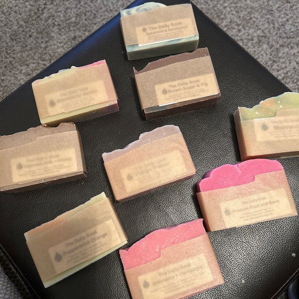 Soap, 5 Bars of Handmade Soap, Bar Soap, Vegan Soap, Homemade Natural Soap. **click Item ...