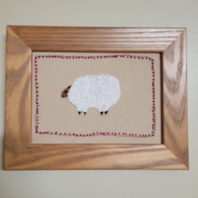 Primitive Pine Tree Ornament, Hand Embroidered - Etsy