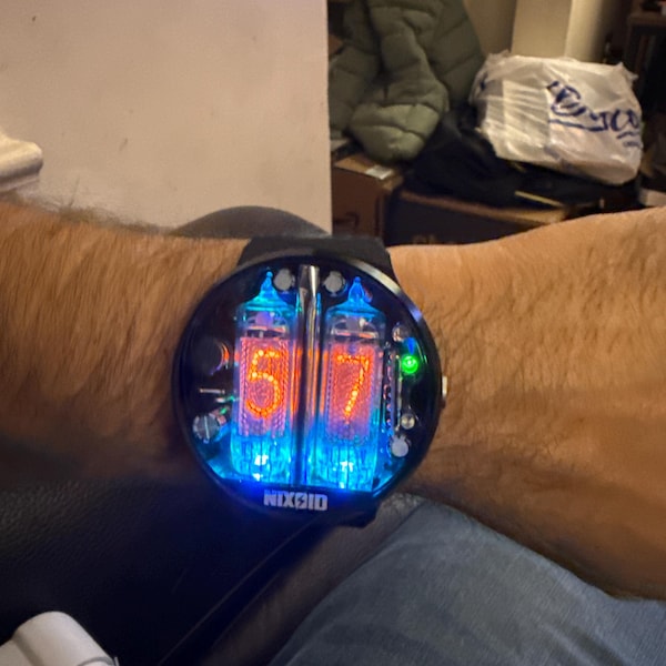 Nixie Tube Wrist Watch Wristwatch Clock Tubes IV-16 Futuristic Numitron ...