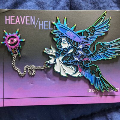 Dusk Angel Enamel Pin - Etsy