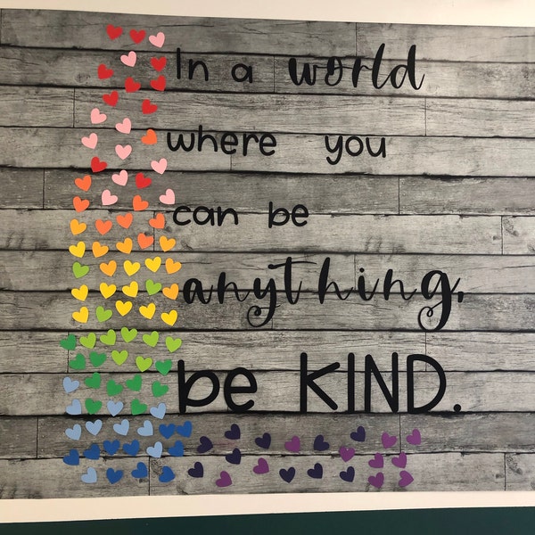 In a World Where You Can Be Anything, Be Kind | Bulletin Board Cutouts ...