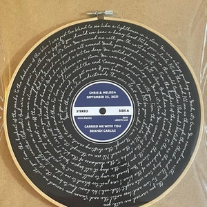 Personalised Song Sheet Music Notes Lyrics Print 1st, 2nd Anniversary ...