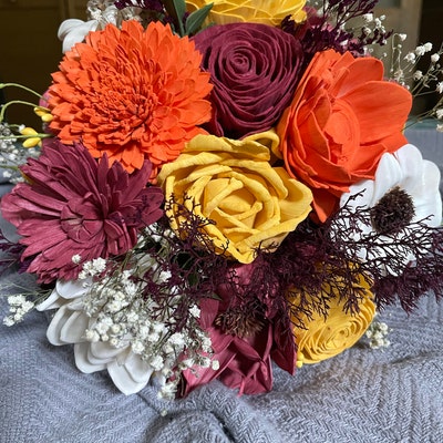 Fall Collection DIY Fall Wood Flower Bouquet Kit Sola Wood Flower ...