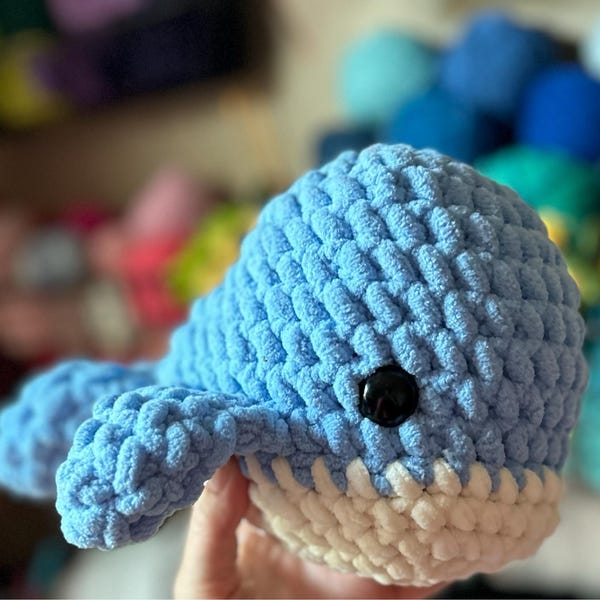 No Sew Whale Crochet Pattern, Crochet Blue Whale Amigurumi Pattern ...