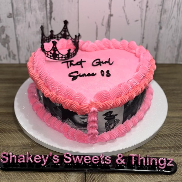 That Girl Since Year Cake Topper | Flat-lay Cake Topper | Vintage Heart ...