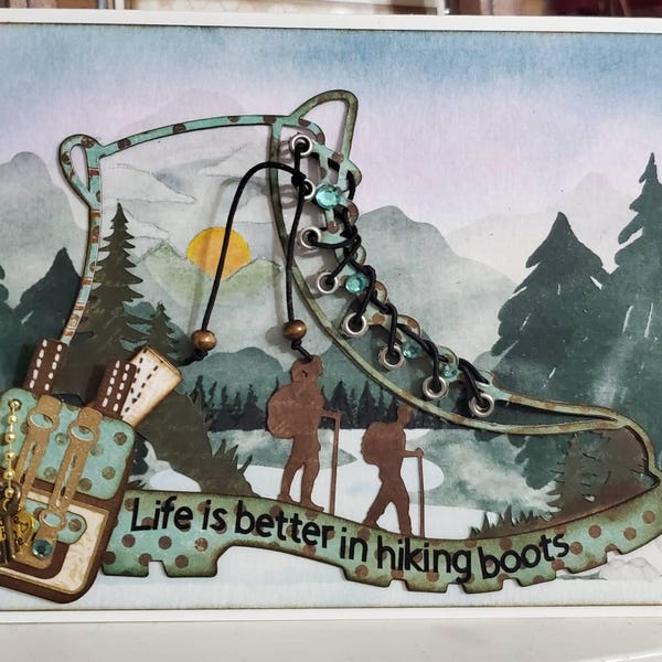 Multilayer Hiking Boot Svg,the Journey Begins Quote Layered Hiking ...