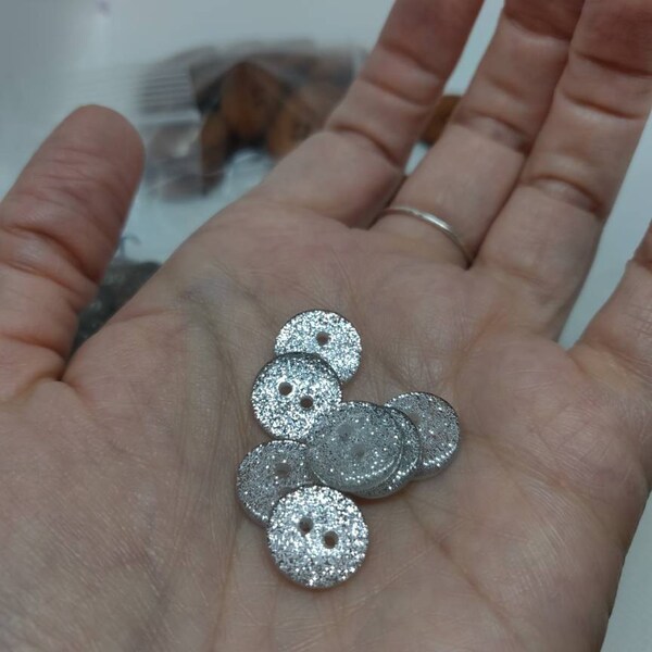 Glitter Buttons | Glittery Buttons | Silver Buttons | Shiny Buttons ...