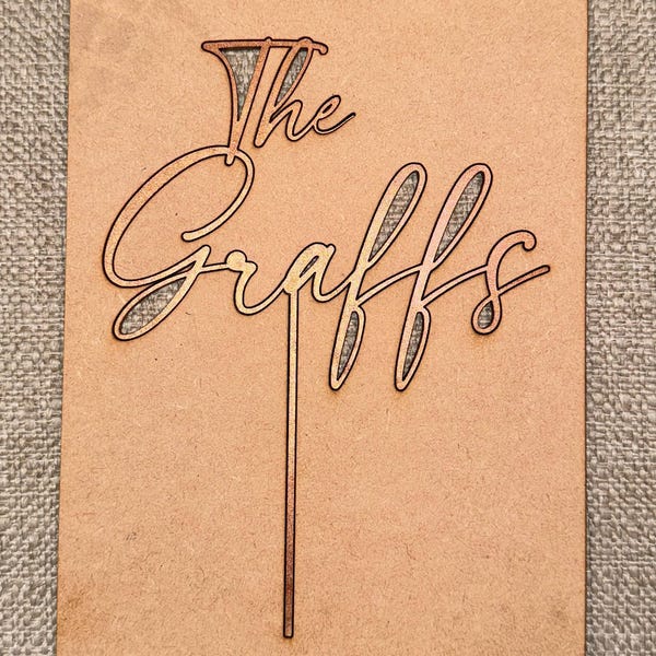 Personalized Wedding Cake Topper / Script Cake Toppers for Wedding ...