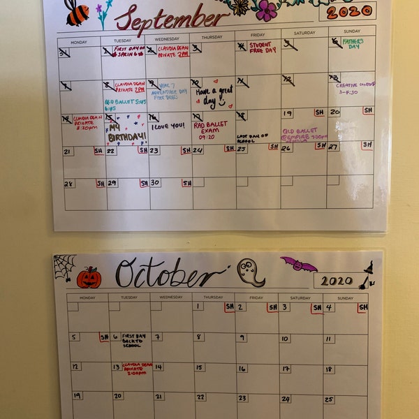 11x17 Inch Blank Calendar, 11" X 17" Printable Calendar, Calendar ...