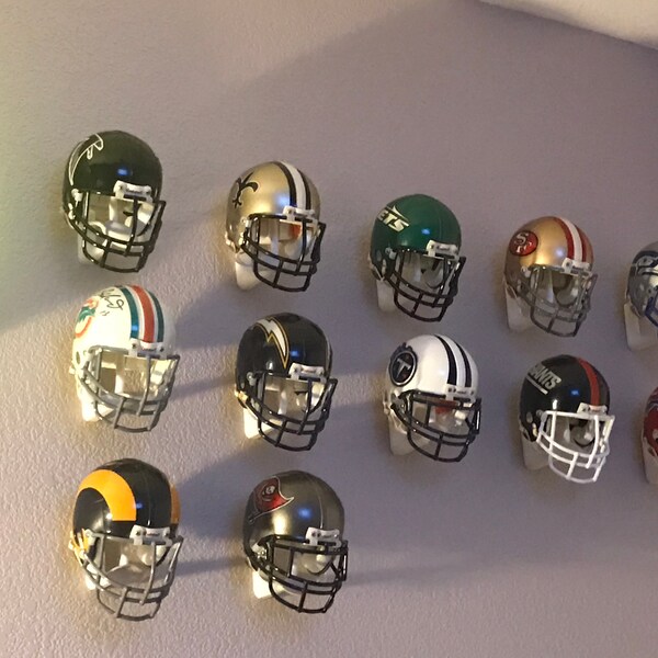 Mini Football Helmet Wall Hanger Mount - Etsy