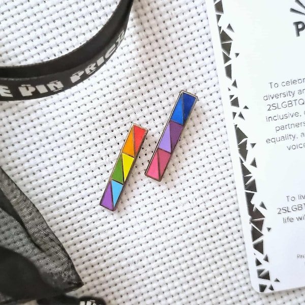 Transgender Bar Pin — Subtle Trans Pride Flag Enamel Accessory Agender ...