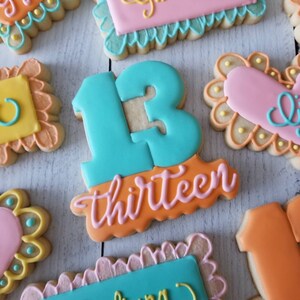 Lettered Number 13 Cookie Cutter/multi-size/dishwasher Safe Available ...