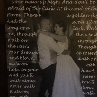 First Dance Photo With Lyrics, Song Lyric Wall Art, First Dance Lyrics ...