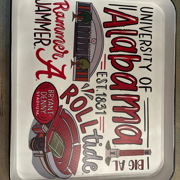 University of Alabama Enamel Tray-licensed by Glory Haus - Etsy