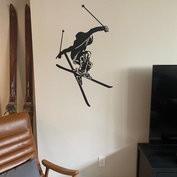 Freestyle Skiing Decal Skiing Wall Decal Mountain Decor Winter Sport ...