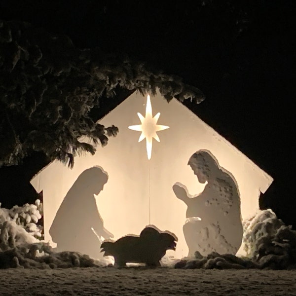 5.11ft Multilayered, Nativity Scene Templates When Made. FOUR Printable ...