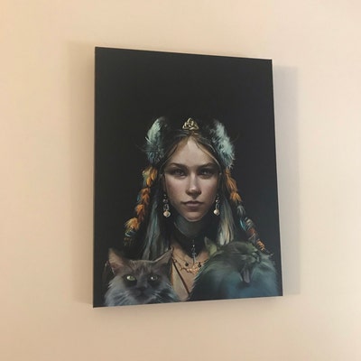 Freyja Canvas Wall Art Freya Art Print, Freyja Art Print, Asatru ...