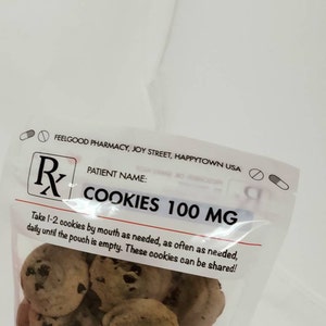 Printable Rx Label for Cookie prescription Jar 3 X 4 Cookie Rx Jar ...