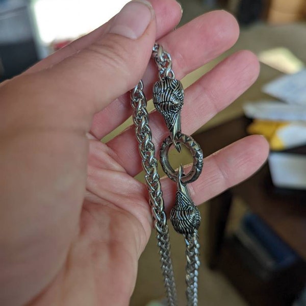 Companion Ravens Discreet Day Collar Polished Finish Viking Braid Chain ...