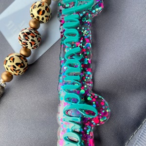 Personalized Beaded Name Keychain Personalized Keychain - Etsy