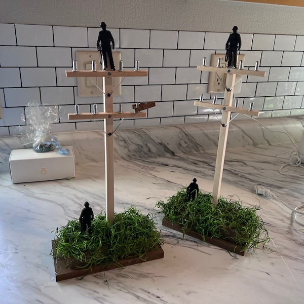 LINEMAN PARTY DECORATIONS - Power Poles for Journeymen, Electricians ...
