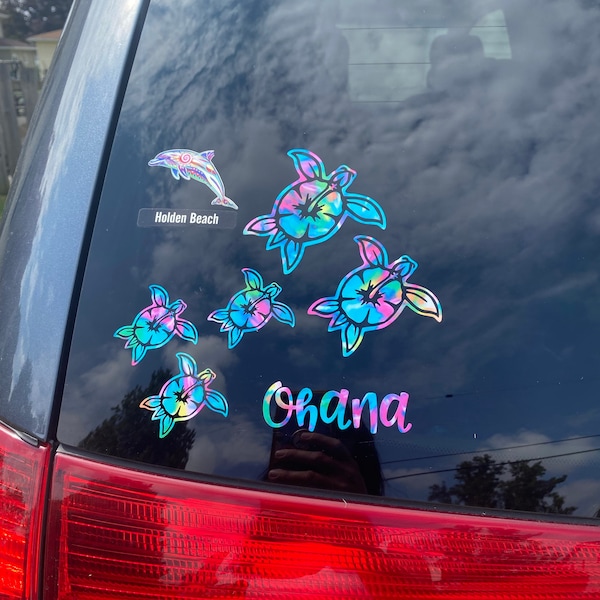 Sea Turtle Family Decal for Car, Ohana Sticker, Turtles, Ocean Child ...