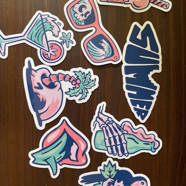 Pack of 14 Waterproof Vinyl Roller Derby Stickers, Derby Helmet Gear ...