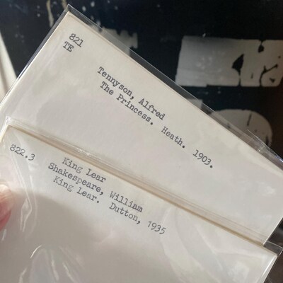 Choose a Female Author Library Catalog Card Lot Vintage Library Index ...