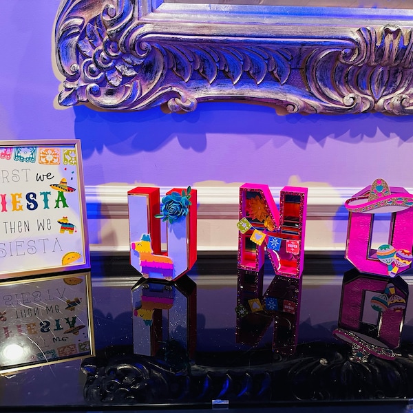 Fiesta 3D Letters, Mi Primer Fiesta, Fiesta Cumpleaños, Mexican Theme ...