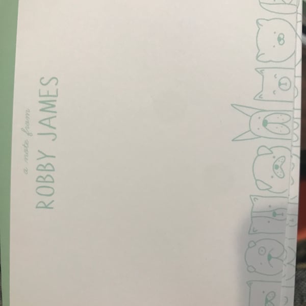 A Note From Personalized Dog Stationery for Kids Stationary Boys or ...