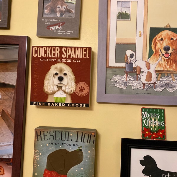Cocker Spaniel, Dog, Baking, Cupcake, Cake, Baker, Bakery, CANVAS, Art ...