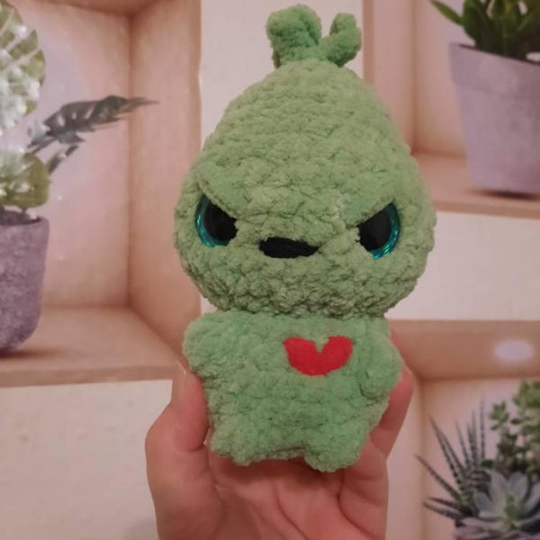 CROCHET PATTERN - Meanie Greenie | No Sew | Amigurumi | Crochet Plushie ...