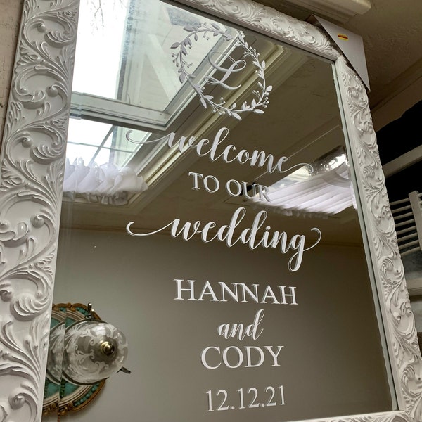 Wedding Sign Decals - Welcome Wedding Decals - Rustic Wedding Decor ...
