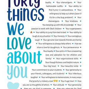 100 REASONS We Love You Personalized 100 Things We Love About - Etsy