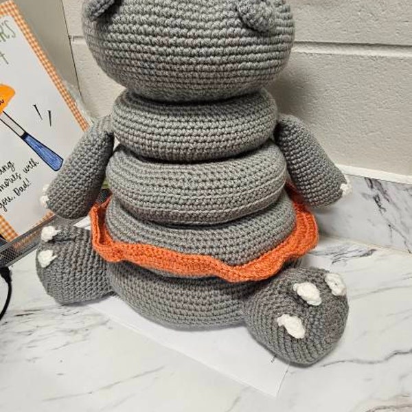 Hippo Stacking Toy Crochet Pattern, Amigurumi Safari Animal Nursery ...