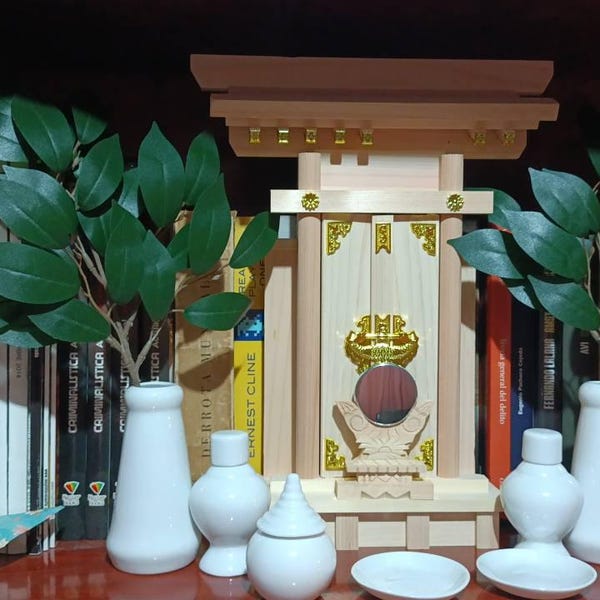 Japanese Kamidana Shinto Shrine Set – Handmade Shinto Altar With Sacred ...