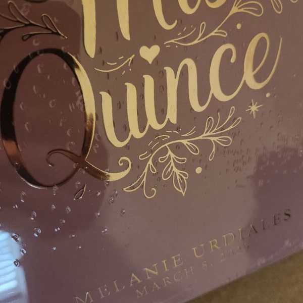 Quinceañera Guest Book, Personalized Gold Foil Guestbook, Mis Quince ...
