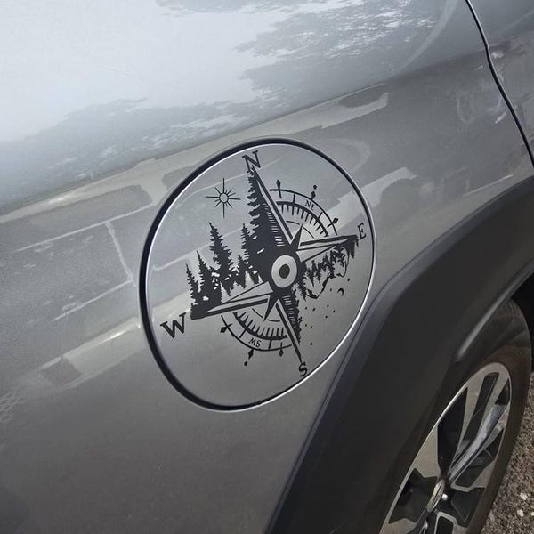Mountain Compass Decal | Outdoor Decal | Car Decal | Compass Sticker ...