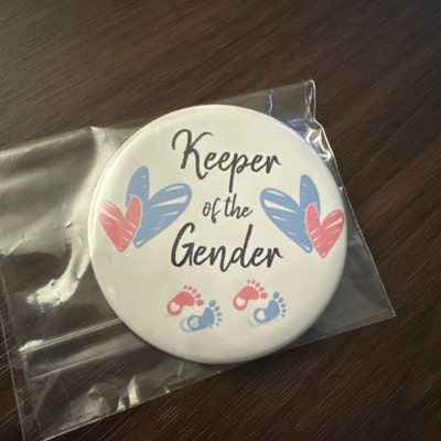 Keeper of the Gender Party Pin, Gender Reveal Party Pin, Bumble Bee ...
