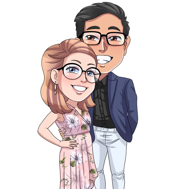 CUSTOM Chibi Family Portrait customized anime art portrait | Etsy