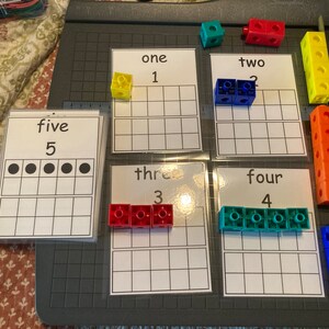 Colored Cube Patterns Task Box Activity Set Montessori Learning Toy for ...