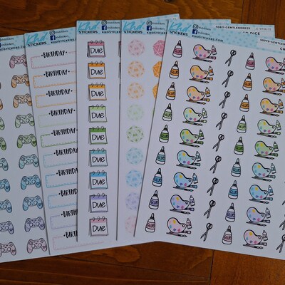 Storage Unit Planner Stickers, Script Stickers, Two Sizes and Font ...