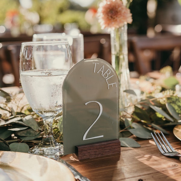 Acrylic Wedding Table Numbers | A1 | Arch - Etsy