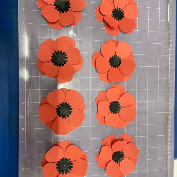 SVG - 3D Flower Template, Poppy Flower Svg, INSTANT Download, Dxf and ...