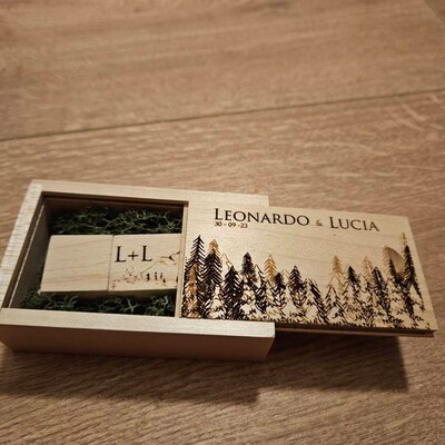 13x18cm 5x7 Rustic Wooden Photo Box. Couple Memory Box. Rustic Photo ...