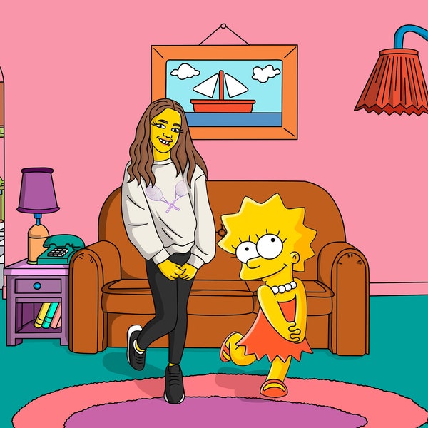 Simpsons Style Portrait for Boyfriend, Christmas Gift for Family ...