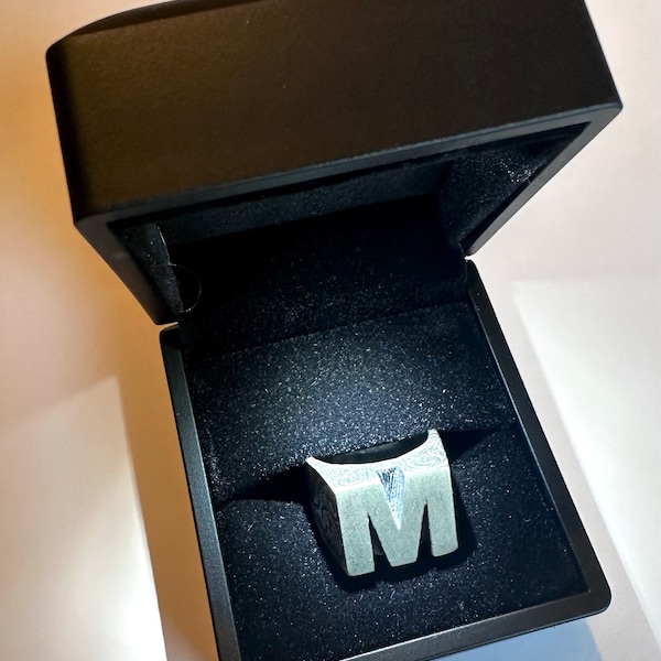 Initial M Letter Ring, Monogram Letter M Ring, Silver Alphabet Jewelry ...