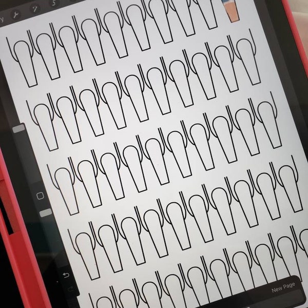 Nail Art Planner Toe Nail Templates, Procreate & Goodnotes Templates - Etsy